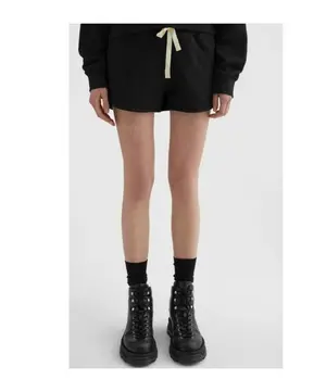 JIL SANDER Logo Embroidered Drawstring Shorts - Black