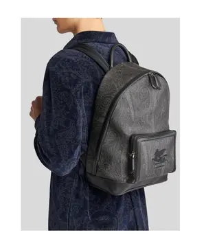 Etro Pegaso Motif Paisley Jacquard Backpack