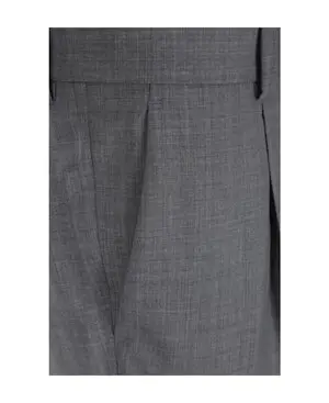Brunello Cucinelli Mid-rise Tapered Trousers - Gray