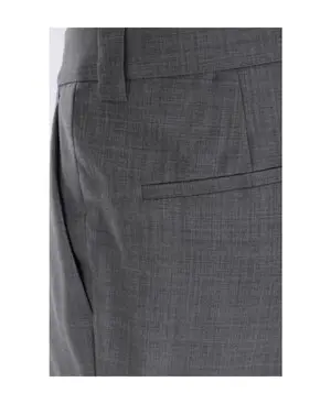 Brunello Cucinelli Mid-rise Tapered Trousers - Gray