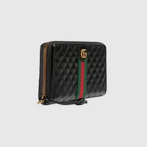 Gucci Double G Quilted Zipper Purse