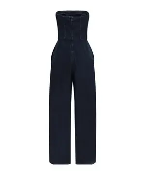AGOLDE Strapless Denim Jumpsuit With Side Pockets