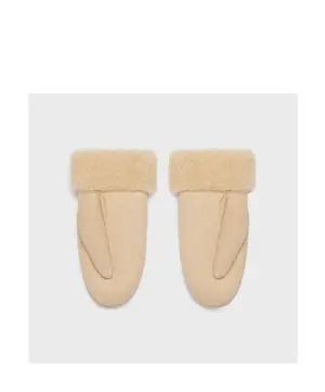 Celine Shearling Triomphe Mittens