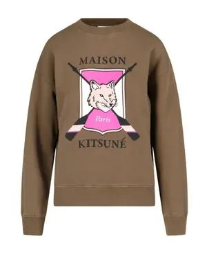 Maison Kitsune Logo Sweatshirts Hoodies For Women