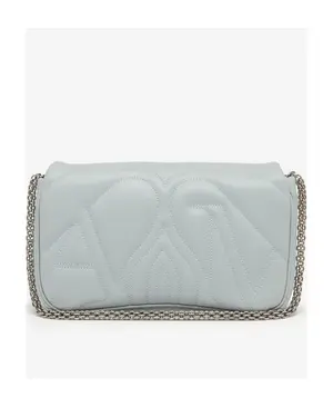 Alexander McQueen Seal Logo Plaque Shoulder Bag - Gray