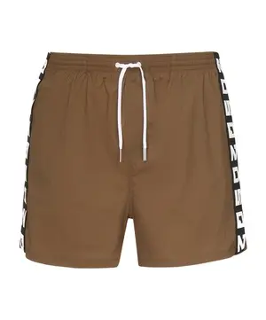 Dsquared2 Logo Tape Drawstring Swim Shorts - Brown