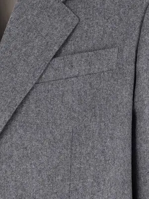 Ami Mélange-effect Wool Blazer - Gray