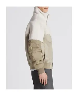 Dior Bomber Jacket With Stand Collar And Quilted Details
