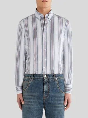 Etro Striped Long-sleeved Shirt