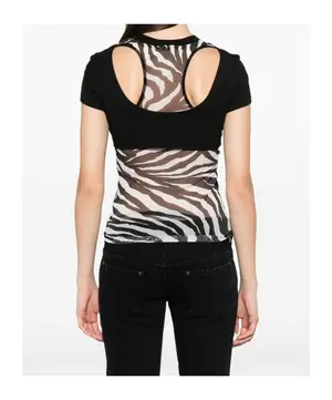 Versace Zebra Printed Crewneck T-shirt