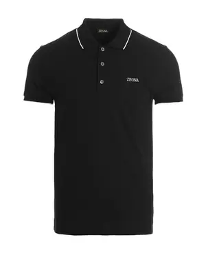 Zegna Logo Embroidered Short-sleeved Polo Shirt - No