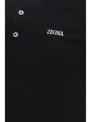 Zegna Logo Embroidered Short-sleeved Polo Shirt - No
