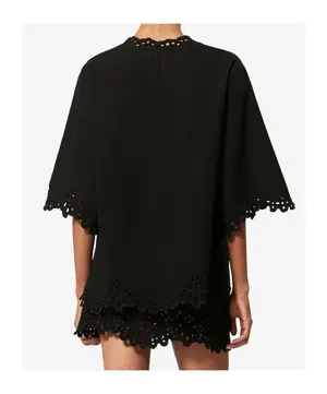 Isabel Marant Étoile Shana Cutwork Embroidered Shirt - Black
