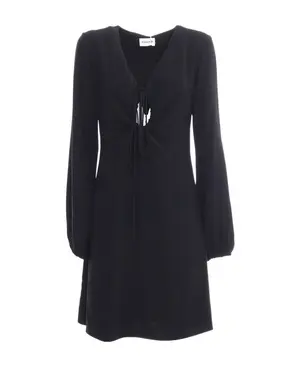 P.a.r.o.s.h V-neck Keyhole Long-sleeve Dress