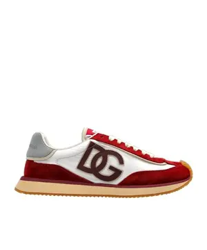 Dolce & Gabbana Dg Logo Patch Sneakers - Red
