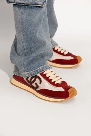 Dolce & Gabbana Dg Logo Patch Sneakers - Red
