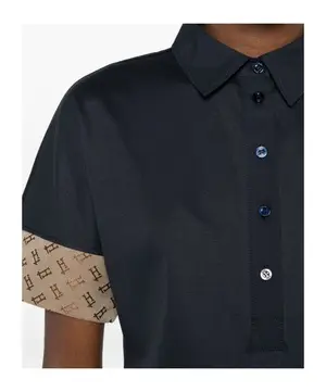 Herno Jacquard Trim Polo Top