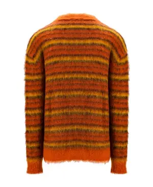 Marni V-neck Striped Knit Cardigan