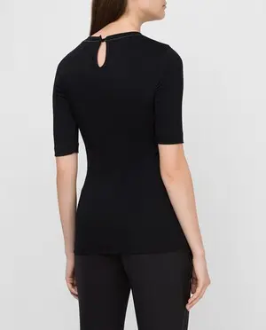 Brunello Cucinelli Embellished Short-sleeved T-shirt - Black