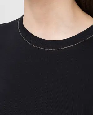 Brunello Cucinelli Embellished Short-sleeved T-shirt - Black