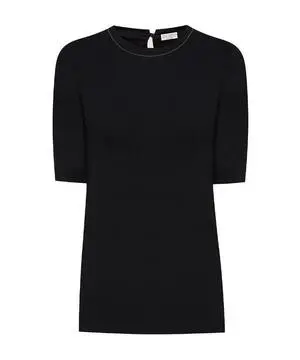 Brunello Cucinelli Embellished Short-sleeved T-shirt - Black