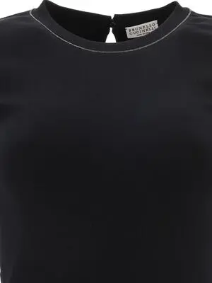 Brunello Cucinelli Embellished Short-sleeved T-shirt - Black