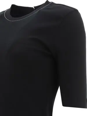 Brunello Cucinelli Embellished Short-sleeved T-shirt - Black