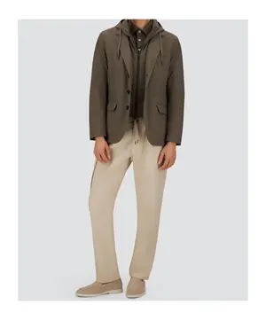 Herno Hooded Blazer With Classic Lapel - Gray