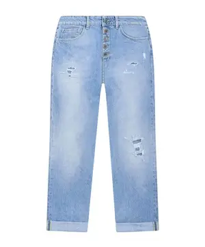DONDUP Distressed Button-fly Jeans - Blue