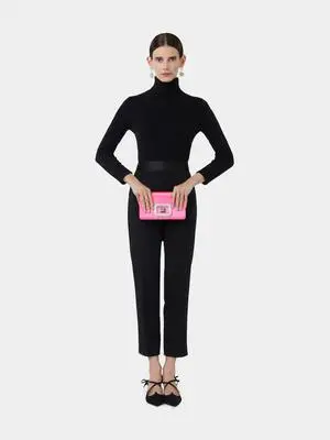 ROGER VIVIER Satin Mini Bag With Crystal Buckle