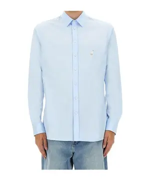 Moschino Goose Embroidered Long-sleeved Shirt