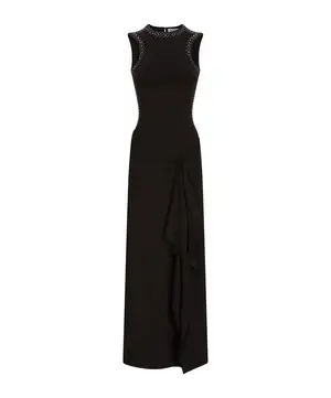 Attico Embellished Midi Dress - Black