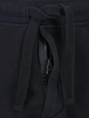 Stone Island Logo Patch Drawstring Trousers - Black