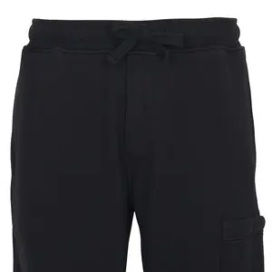 Stone Island Logo Patch Drawstring Trousers - Black