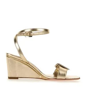 ROGER VIVIER Roger Vivier Belle Vivier Leather Wedge Sandals