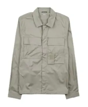 C.P. COMPANY Zip-up Cotton Shirt - Gray
