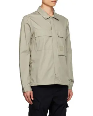 C.P. COMPANY Zip-up Cotton Shirt - Gray