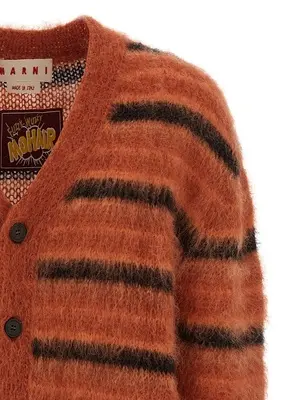 Marni Striped Knitted Cardigan