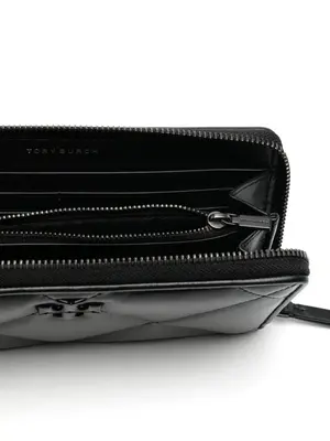Tory Burch Kira Logo Embossed Wallet - Black