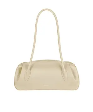 Yuzefi Oyster Shoulder Bag Angora Pebble Grained Leather - Nude