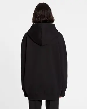 LANVIN Logo Detailed Oversized Hoodie - Black