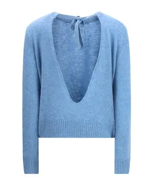 Marni Open Back Crewneck Jumper - Lightblue