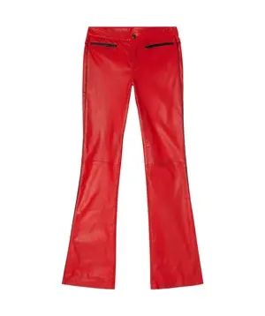 DIESEL® Perforated Stretch Leather Biker Pants