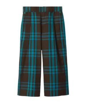 Burberry Check-print Cotton Trousers