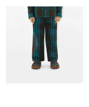Burberry Check-print Cotton Trousers