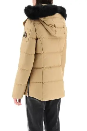 Moose Knuckles Cloud 3q Hooded Down Jacket With Fur Trim