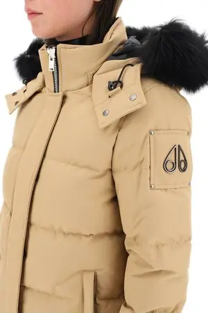 Moose Knuckles Cloud 3q Hooded Down Jacket With Fur Trim