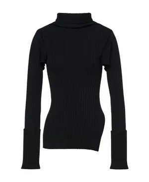 Philosophy Di Lorenzo Serafini Ribbed Knit Turtleneck Sweater With Side Slits