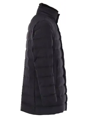 Herno Down Jacket With Detachable Fur Collar - Black