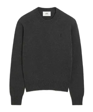 AMI Paris De Coeur Crew Neck Sweater - Anthracite
